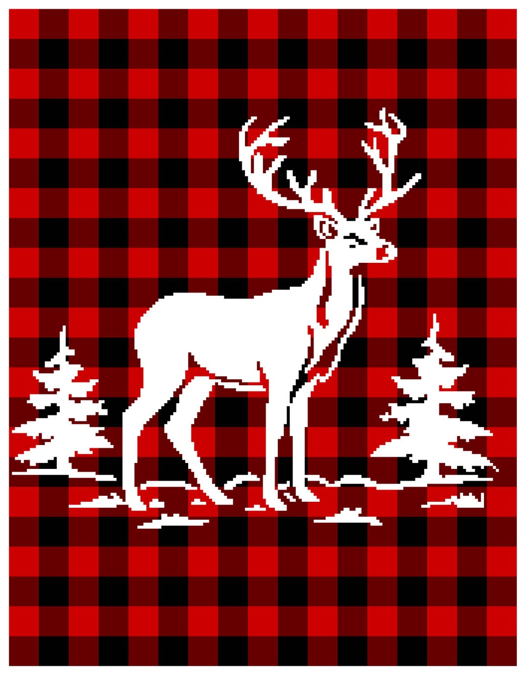 Plaid Forest Crochet Graphghan Pattern - Etsy