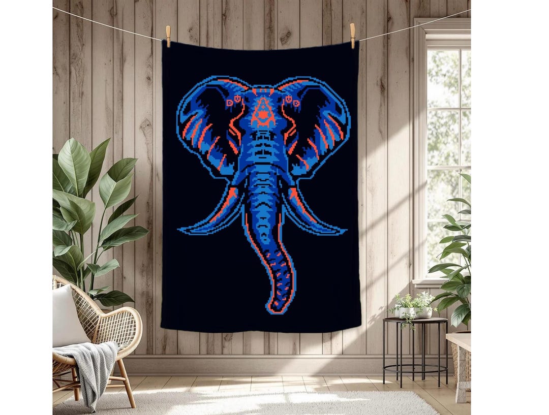 Mystic Elephant Crochet Graphghan Pattern - Etsy