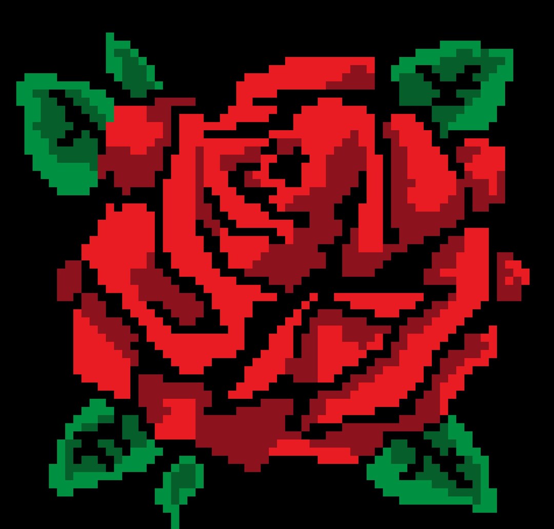 Red Rose C2C Graphghan Pattern - Etsy
