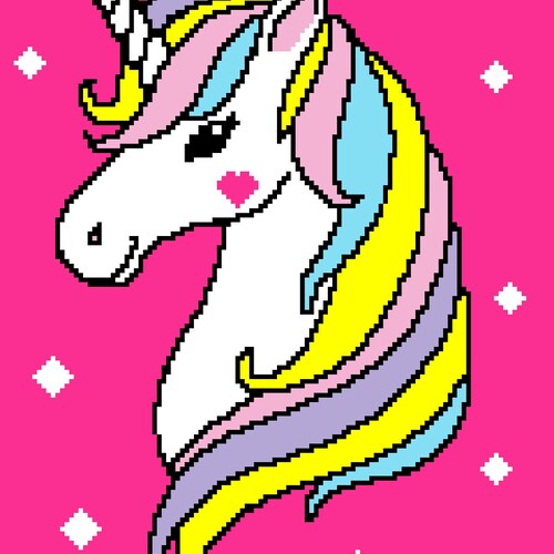 Unicorn Beauty Graphghan Pattern - Etsy