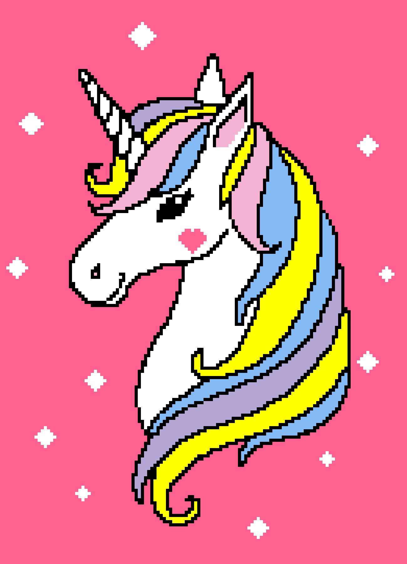 Unicorn Beauty Graphghan Pattern - Etsy