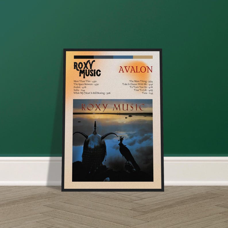 Framed Avalon Album Poster | Roxy Music Print | Original Iggie Art - Etsy