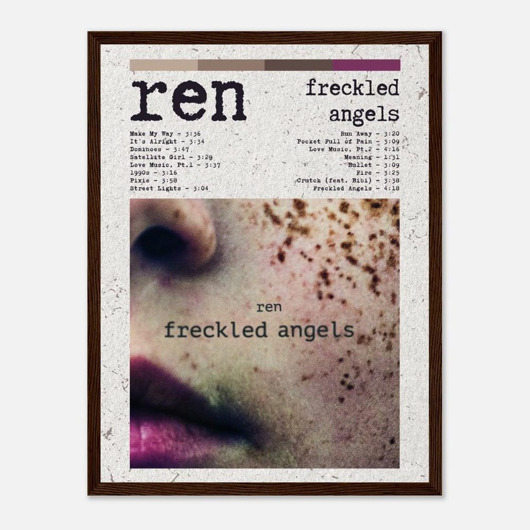 Framed Ren Poster Freckled Angels Album Print Original Iggie Art - Etsy