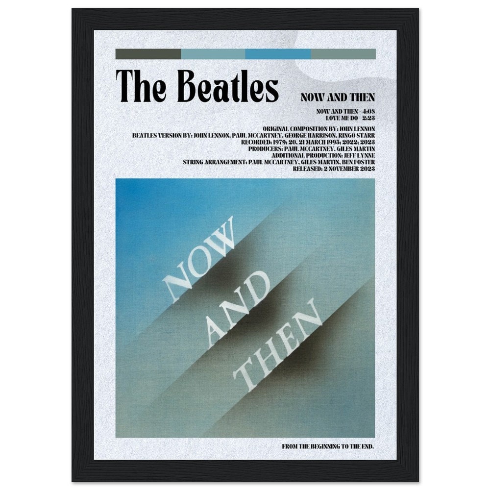Framed Beatles Poster | Now and Then Album Print | Original Iggie Art ...