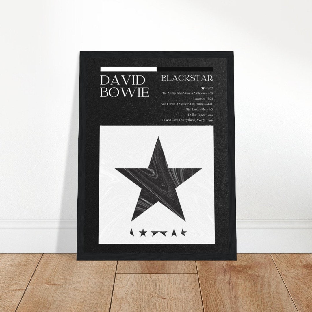 Framed Blackstar Album Poster | David Bowie Print | Original Iggie Art ...