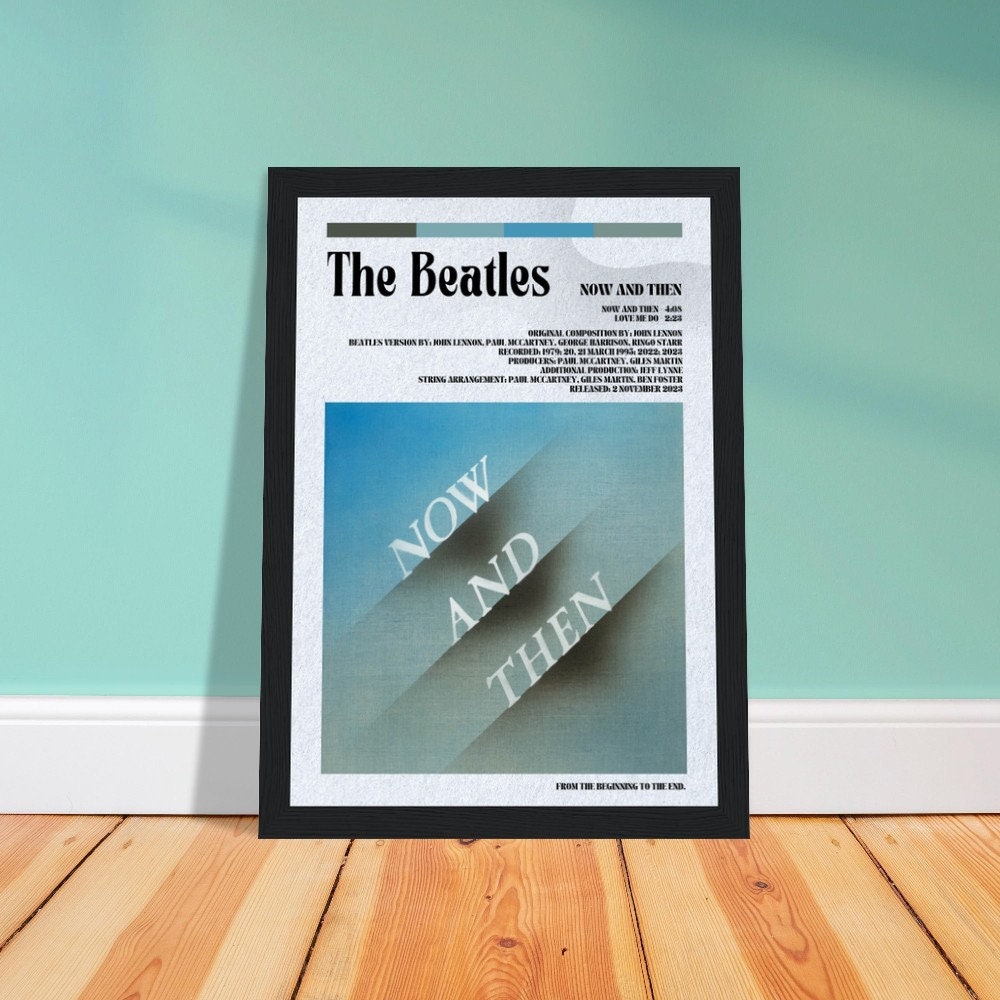 Framed Beatles Poster | Now and Then Album Print | Original Iggie Art ...
