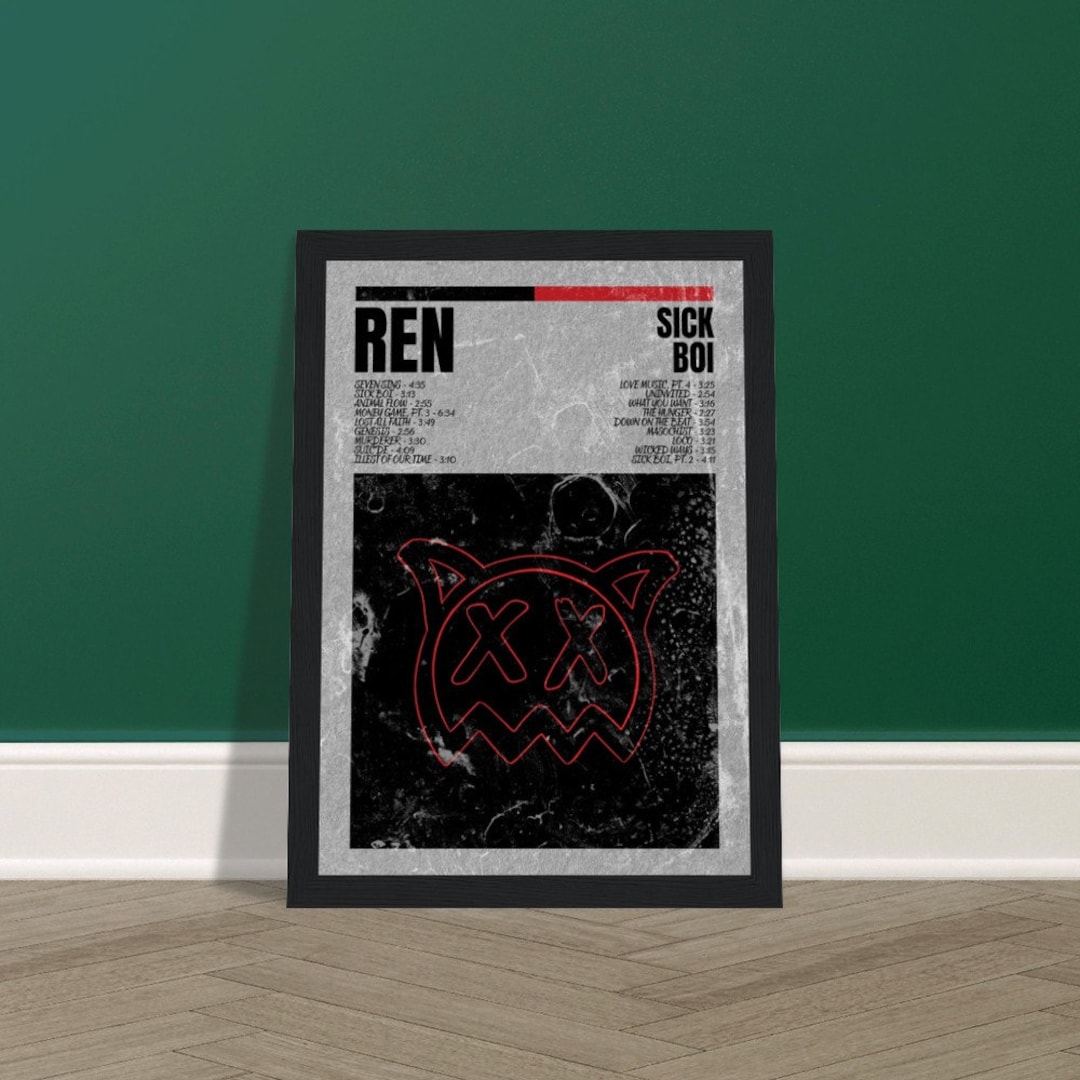 Framed Sick Boi Album Poster | Ren Print | Original Iggie Art - Etsy