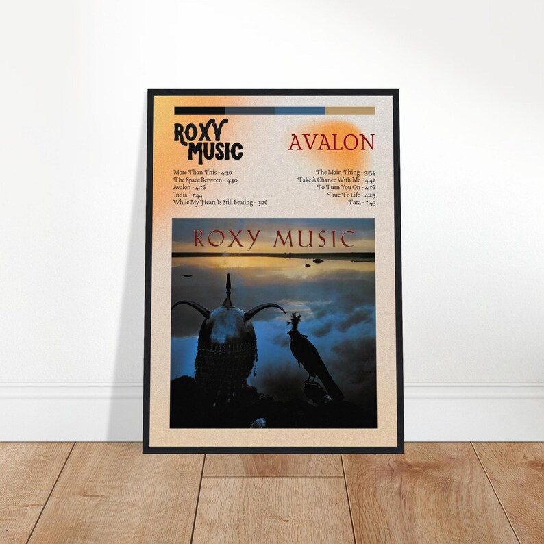 Framed Avalon Album Poster | Roxy Music Print | Original Iggie Art - Etsy