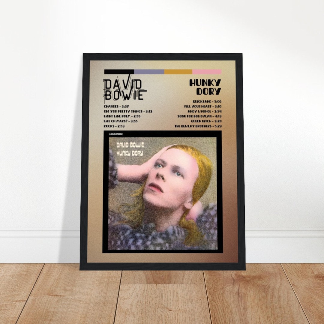 Framed Hunky Dory Album Poster | David Bowie Print | Original Iggie Art ...