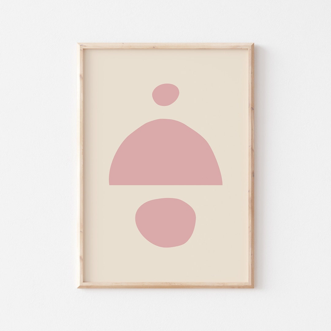 Pastel Pink Art Print, Abstract Art, Pretty Pink Abstract Print, Pink ...