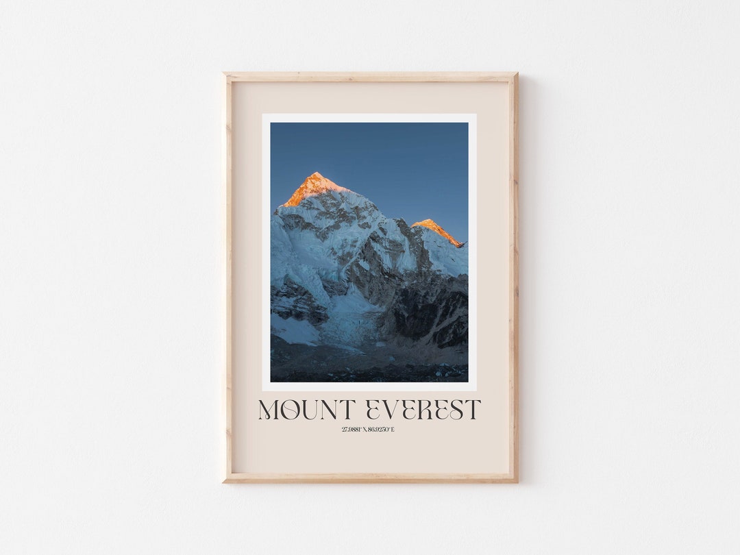 Mount Everest Travel Print, Mount Everest Poster, Mount Everest Travel ...