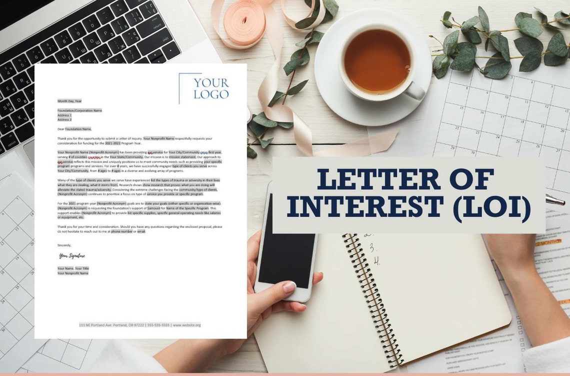 Letter of Interest (LOI) Template | Grants | Grant Proposal | Nonprofit ...