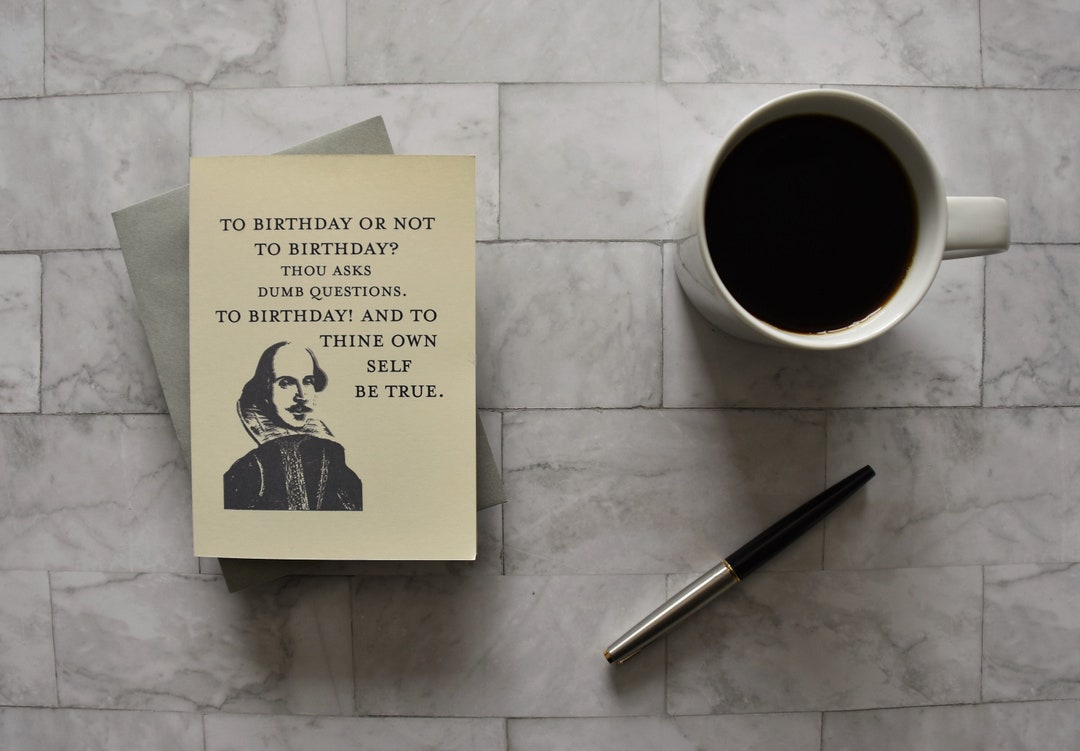 Shakespeare Birthday Card - Etsy