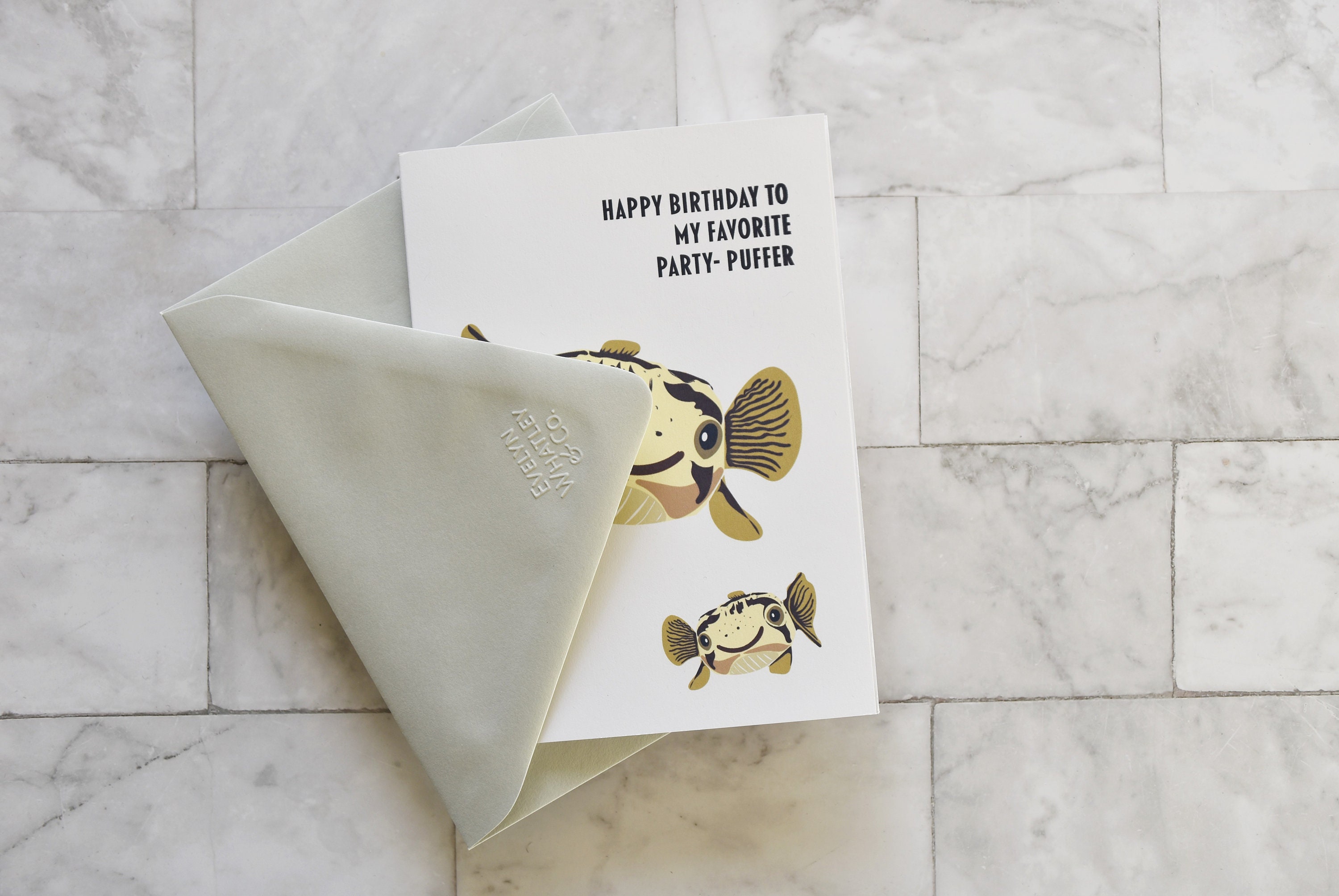 Pufferfish Birthday Card Party Puffer - Etsy