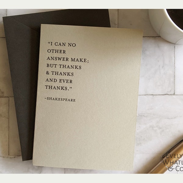 Shakespeare Card - Etsy