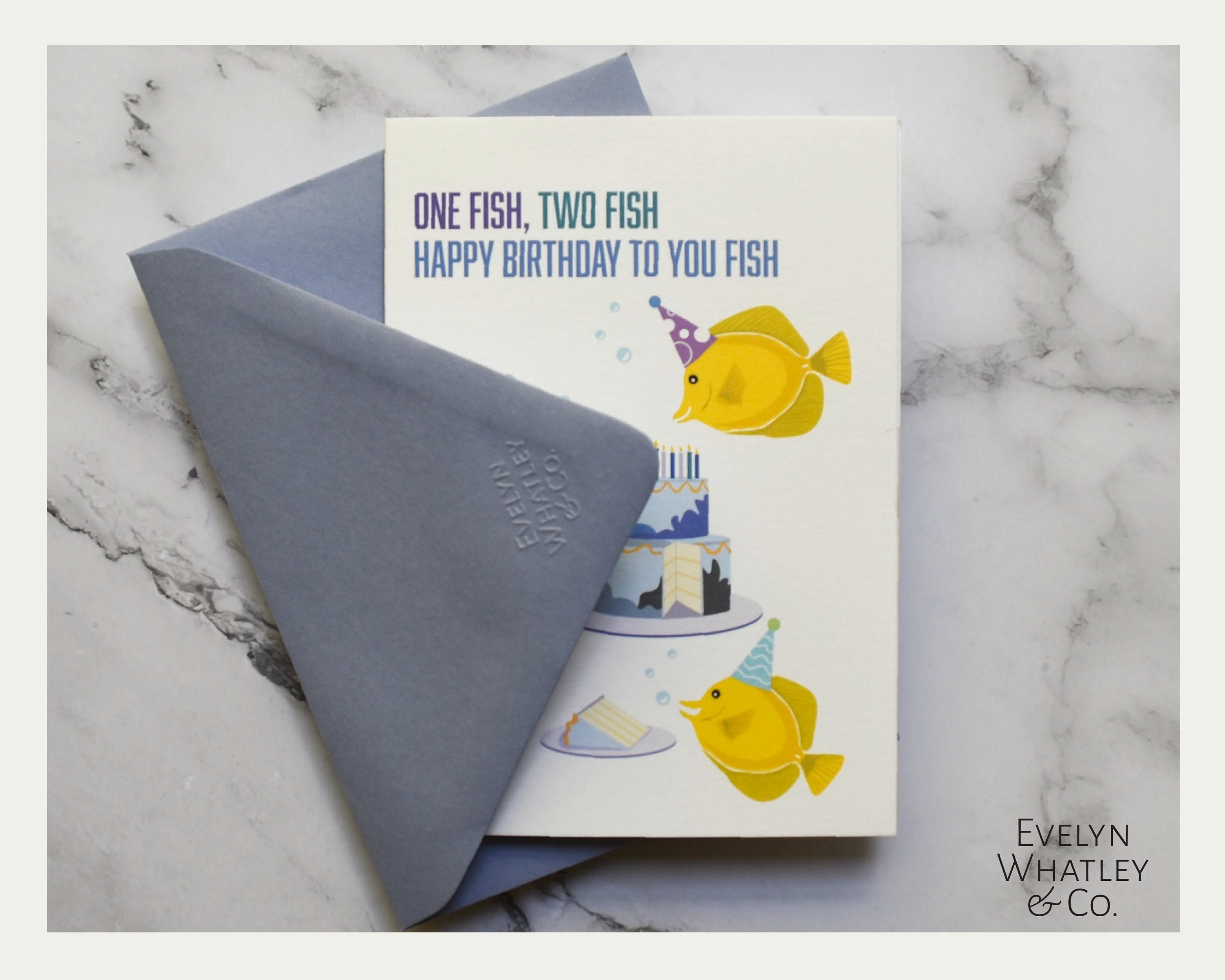 Happy Birthday to You Fish Birthday Fish Card - Etsy