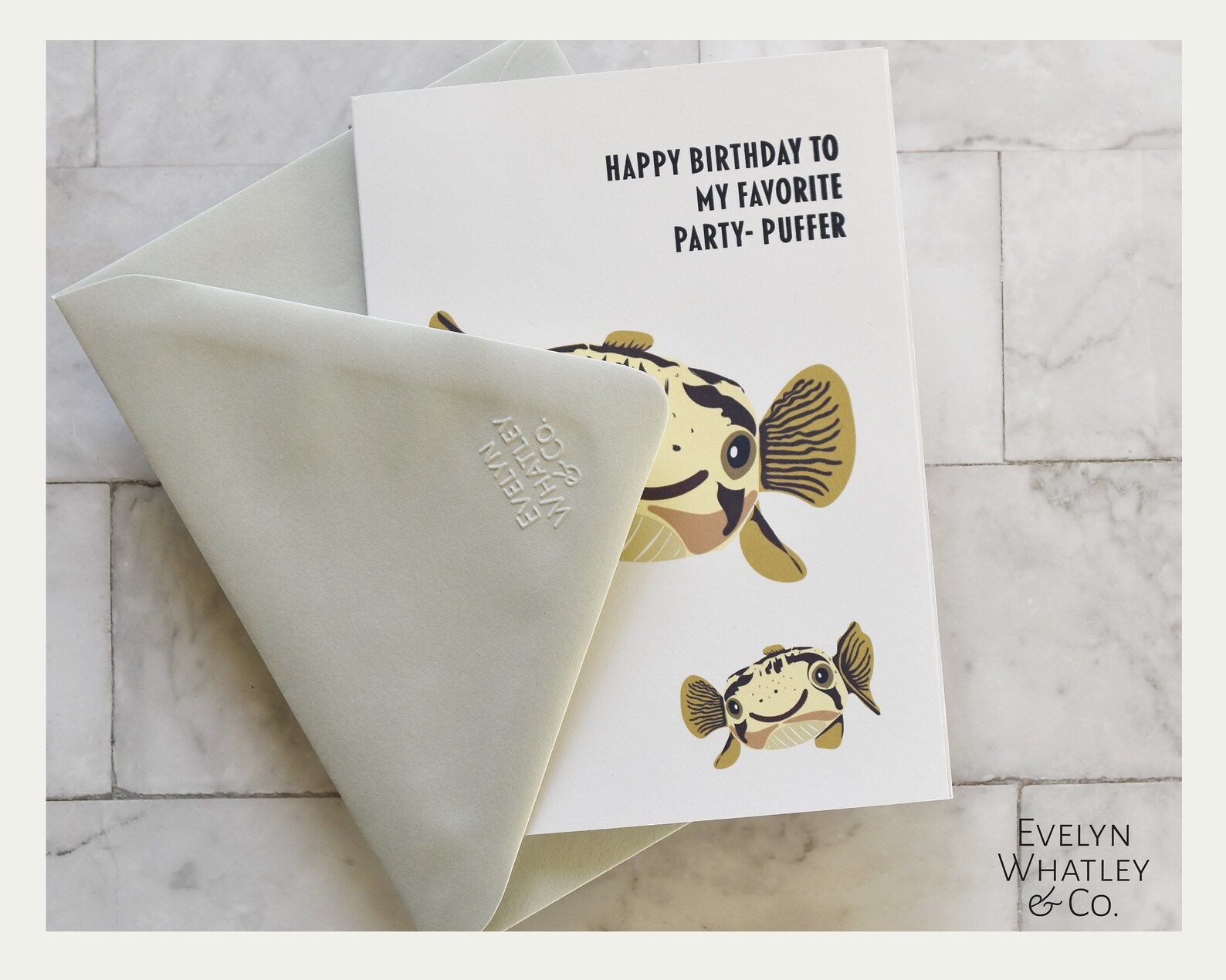 Pufferfish Birthday Card - Party Puffer - Etsy