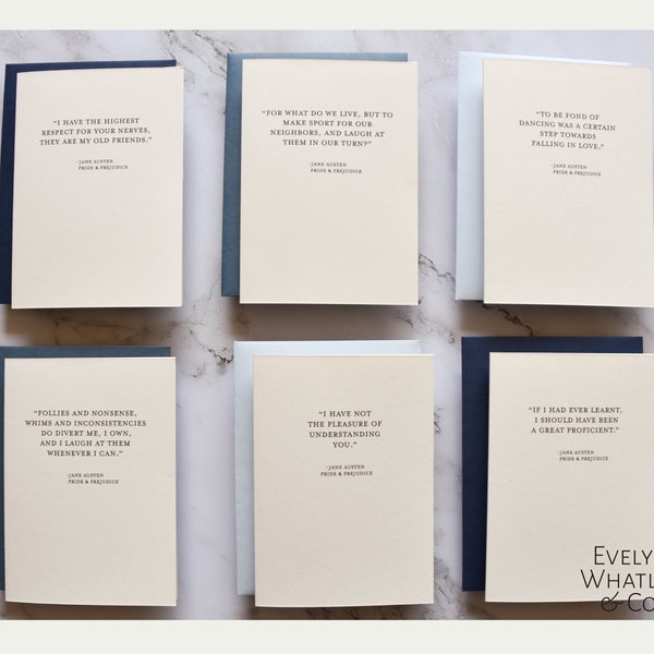 Jane Austen Card - Etsy
