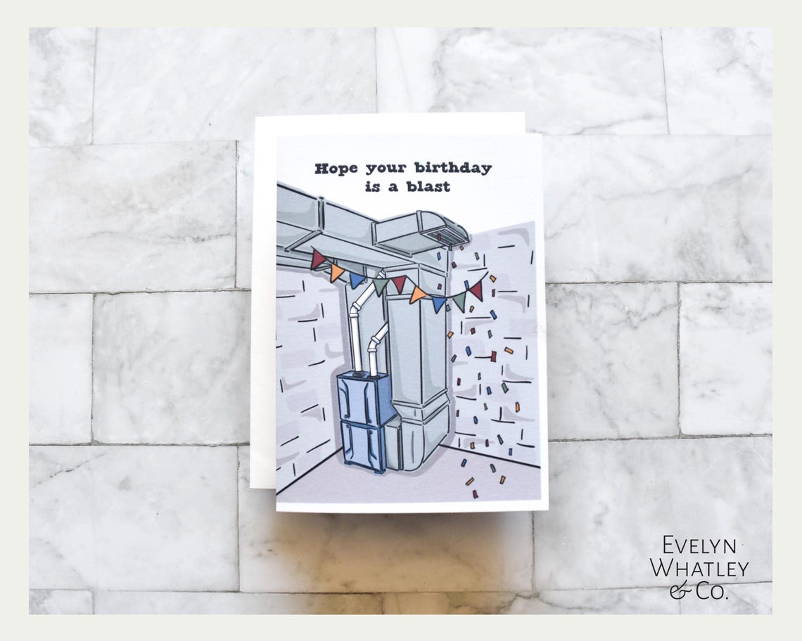 HVAC Birthday Card - Hope Your Birthday is a Blast! - Etsy