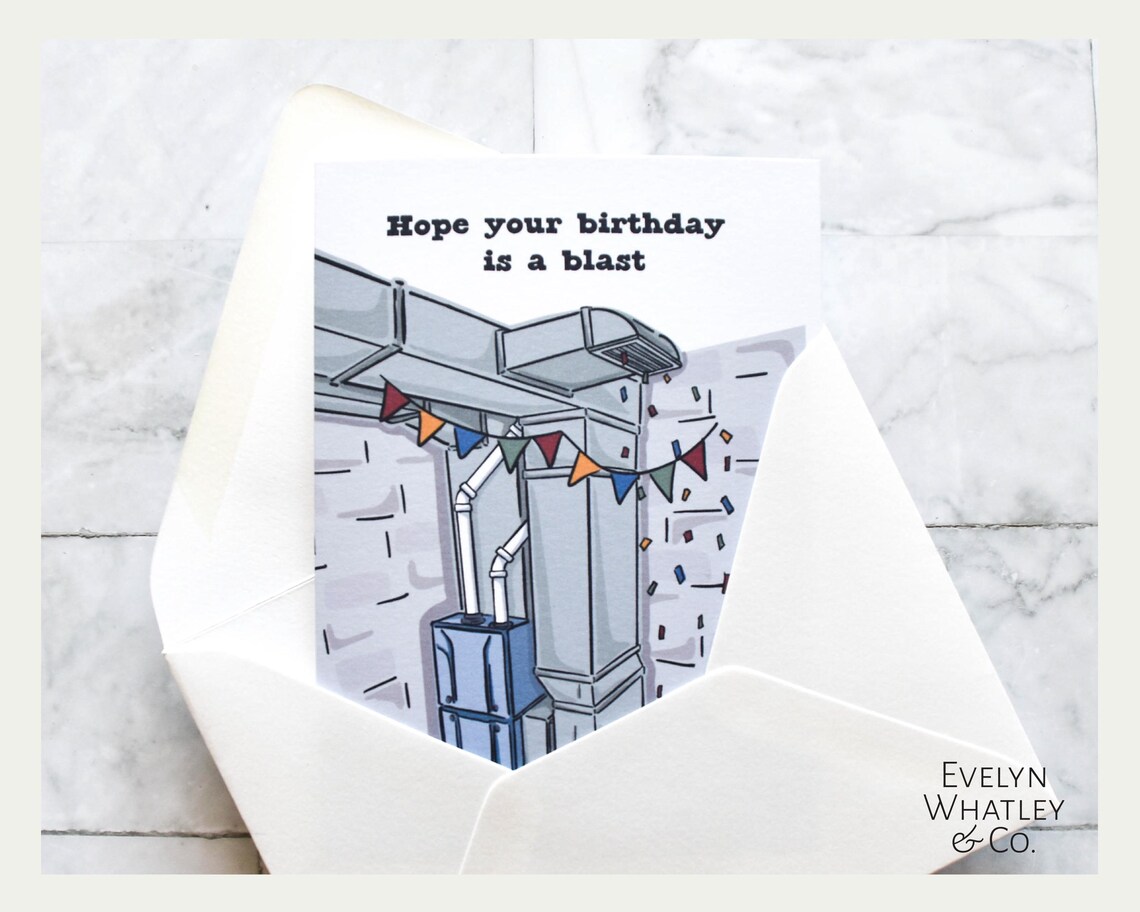 HVAC Birthday Card - Hope Your Birthday is a Blast! - Etsy