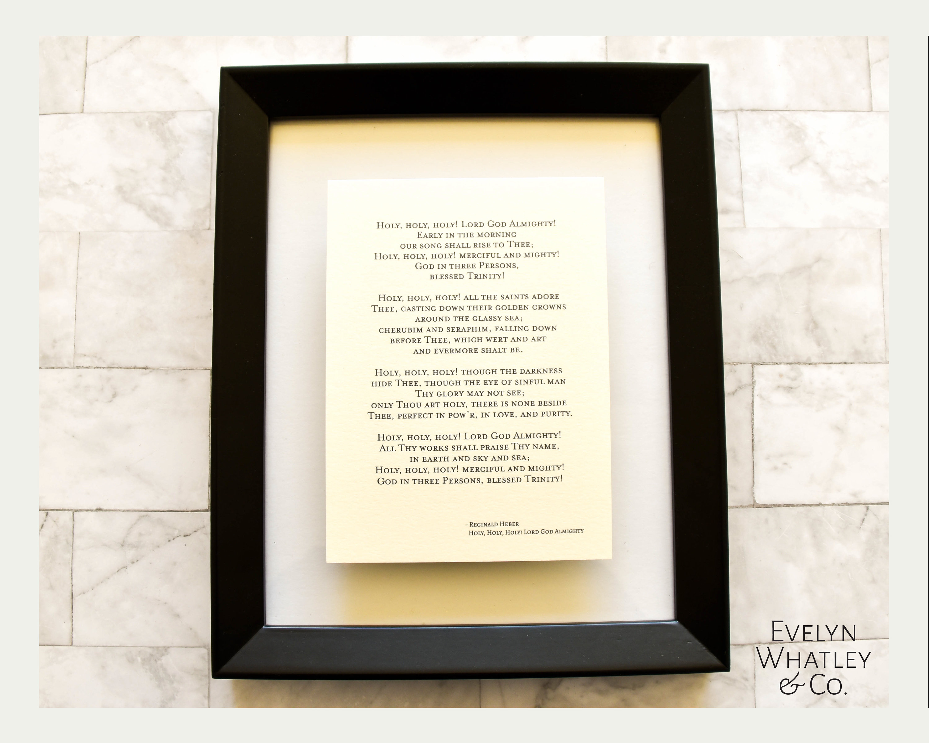 Hymn 'holy! Holy! Holy! Lord God Almighty!' - 5" X 7" Print Unframed - Etsy