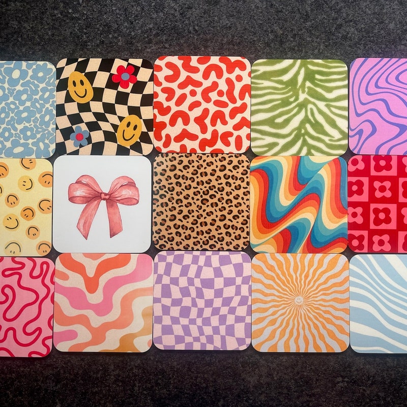 Funky Coasters - Etsy
