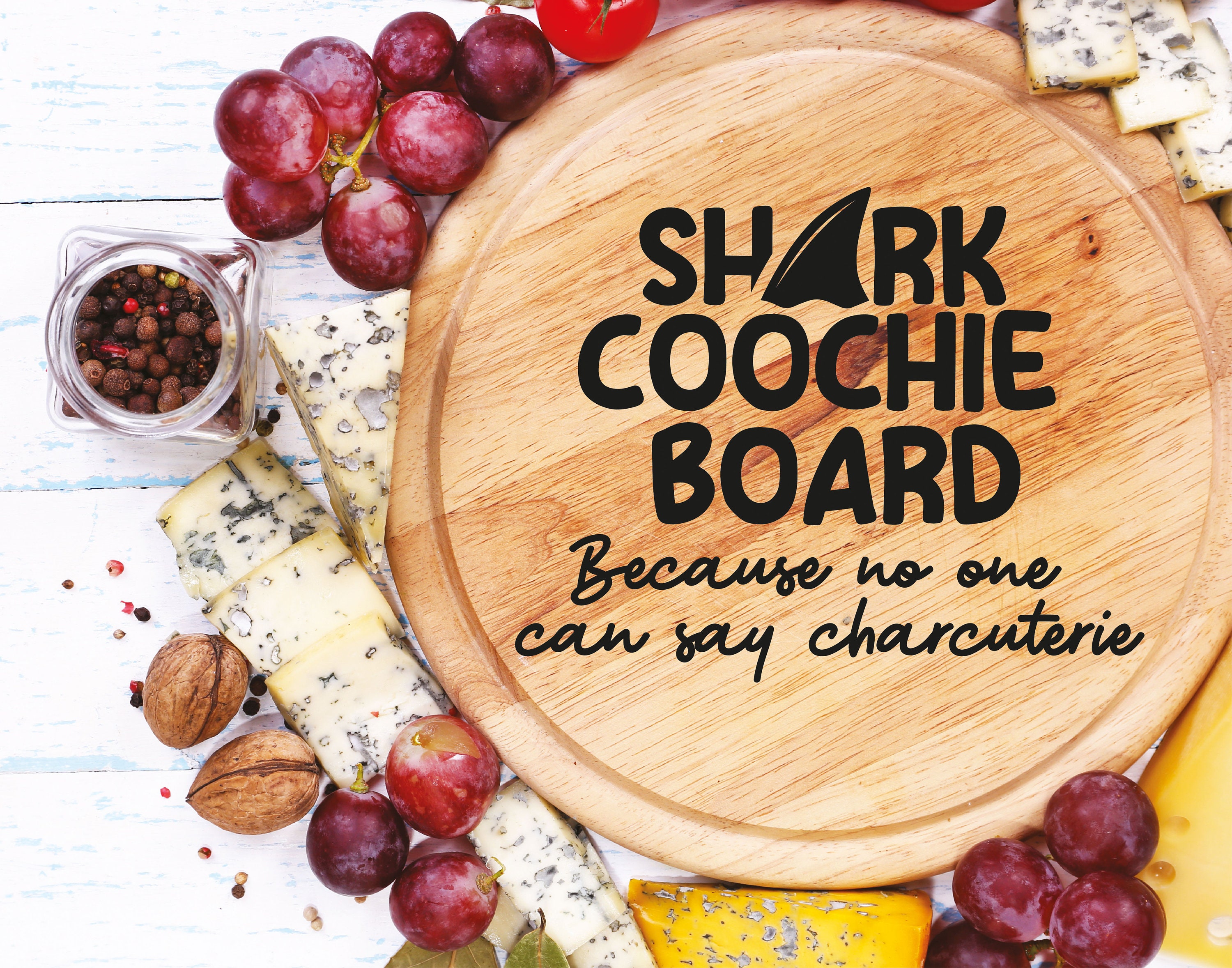 Shark Coochie Board SVG PNG, Charcuterie Board Svg, Cutting Board Svg ...