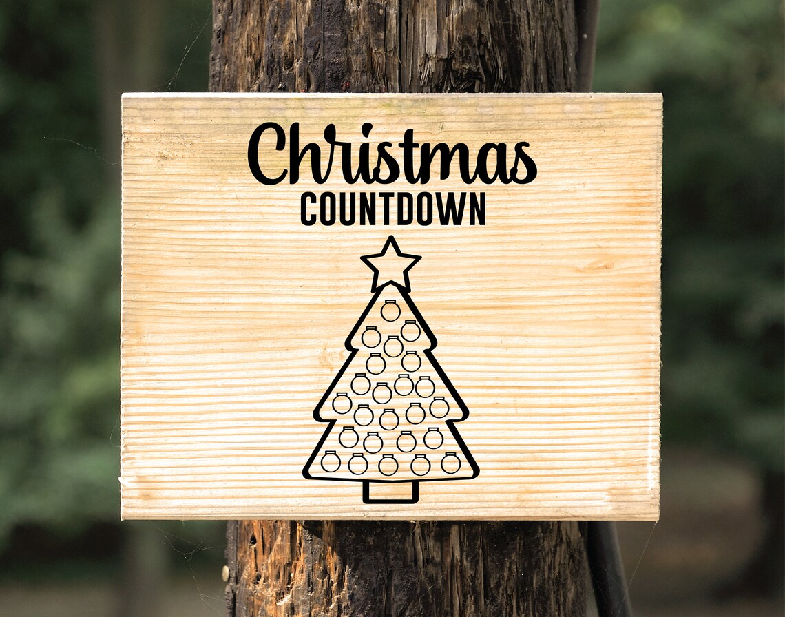 Christmas Tree Countdown Svg Png Svg Christmas Countdown - Etsy