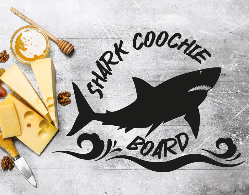 Shark Coochie Board SVG PNG, Charcuterie Board Svg, Cutting Board Svg ...