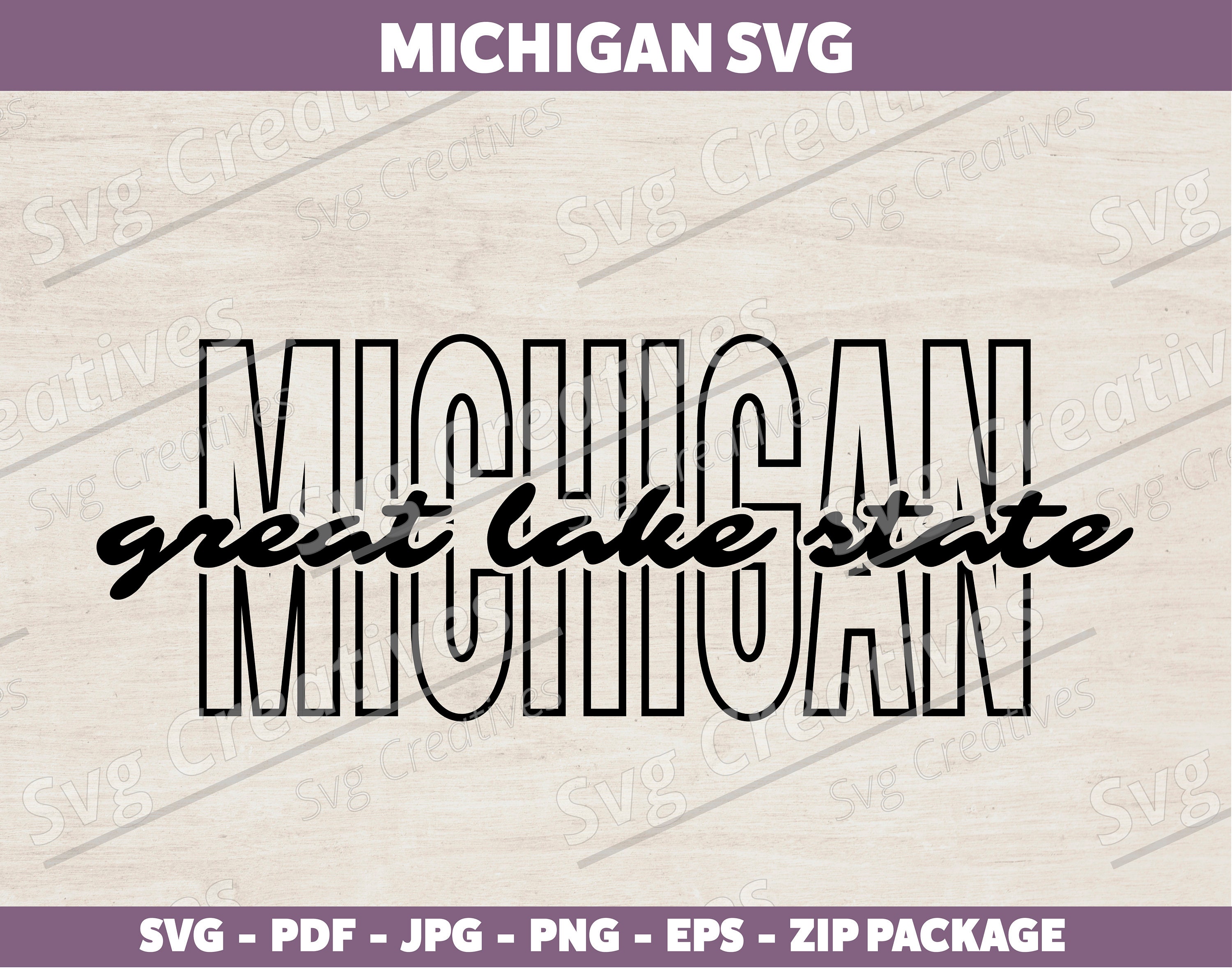 Michigan Great Lake State Svg Png Pdf Jpg, Michigan State Svg, Michigan ...