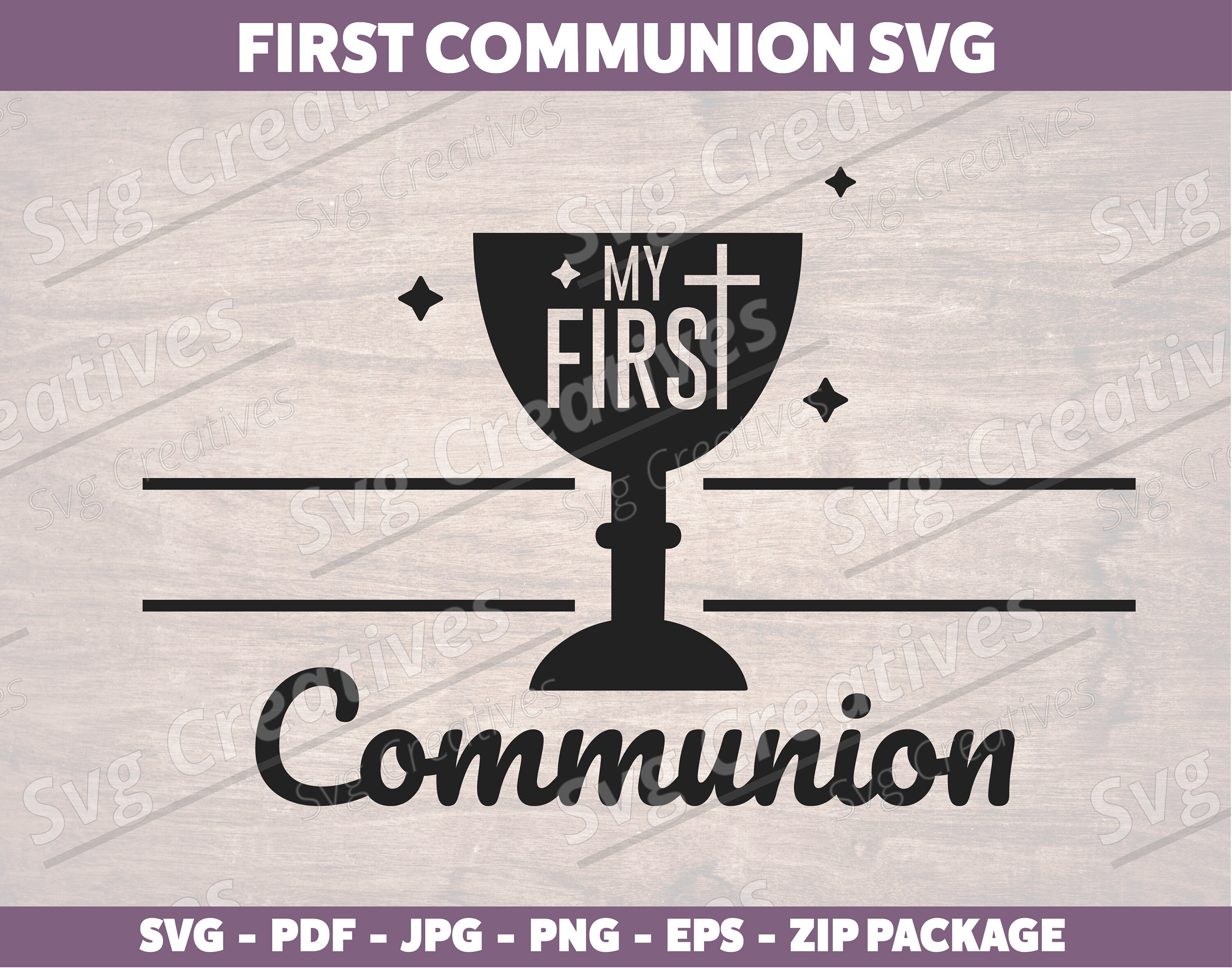 First Communion SVG PNG Eps Jpg Pdf First Communion Custom - Etsy