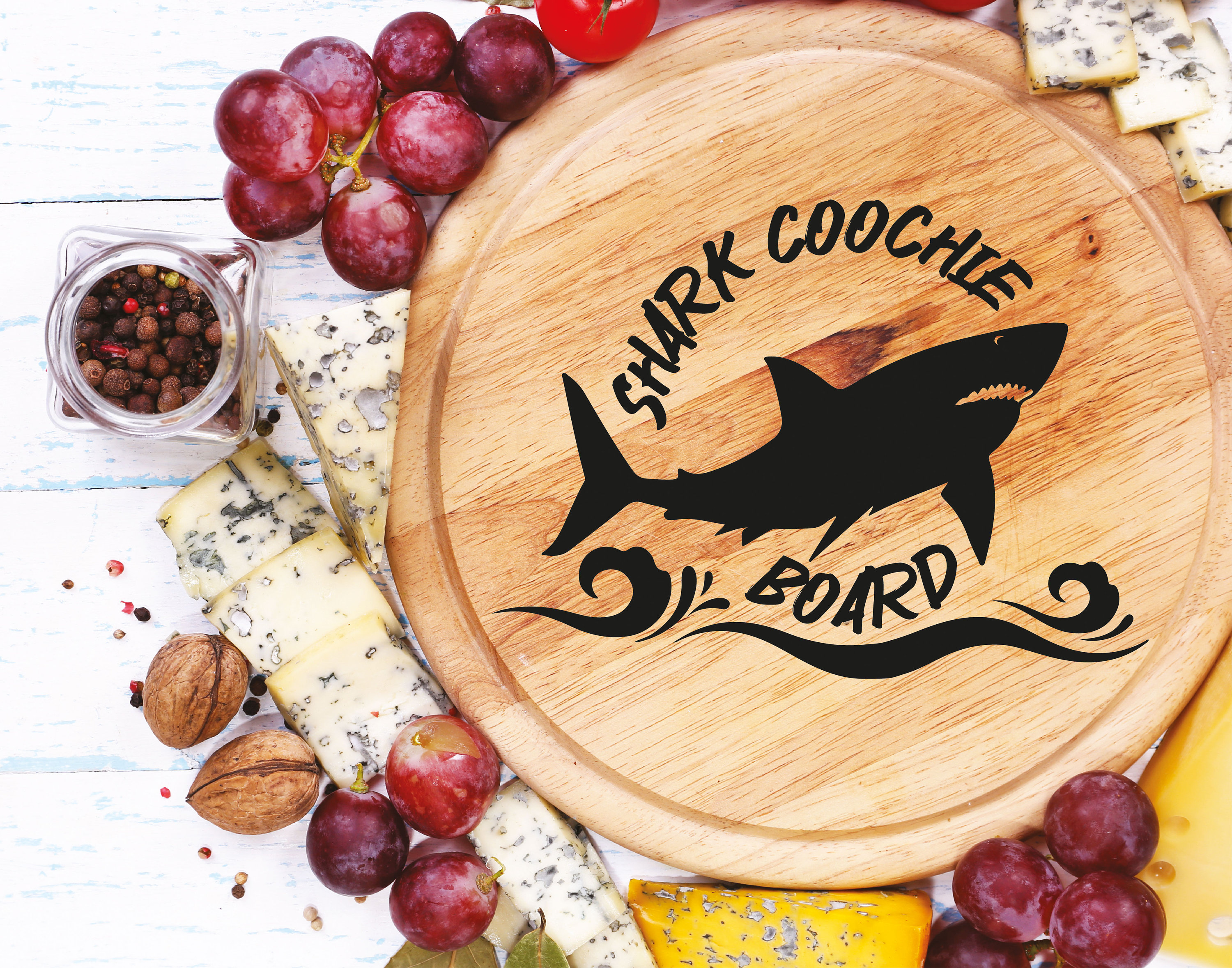 Shark Coochie Board SVG PNG, Charcuterie Board Svg, Cutting Board Svg ...