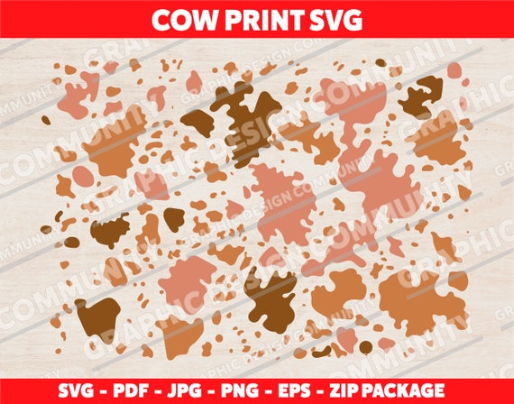 Cow Print Svg Cow Print Cricut Pdf Eps Jpg Png Svg - Etsy
