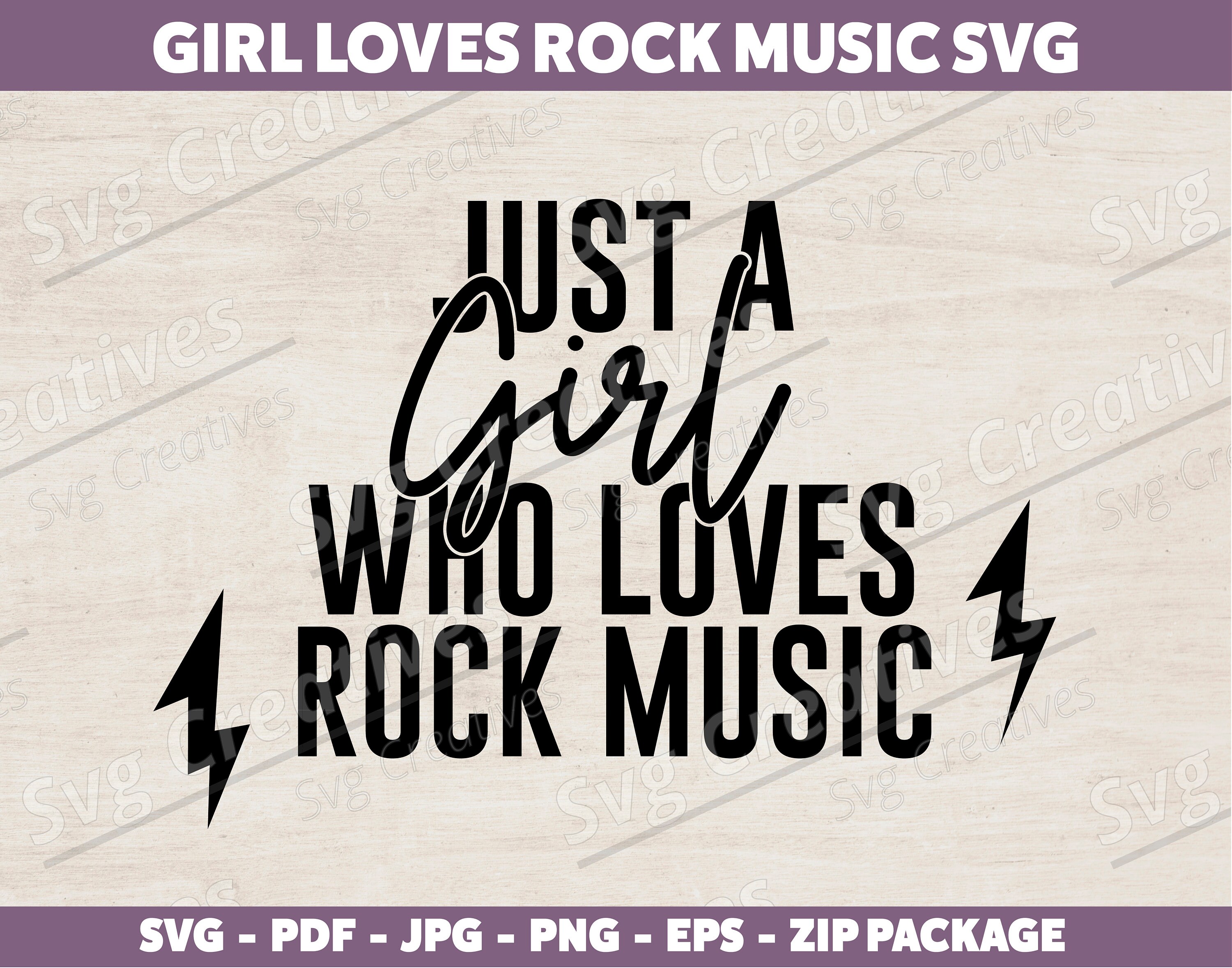 Girl Rock SVG, PNG PDF Eps Jpg, Girl Svg, Teacher Svg, Cool Girl Svg ...