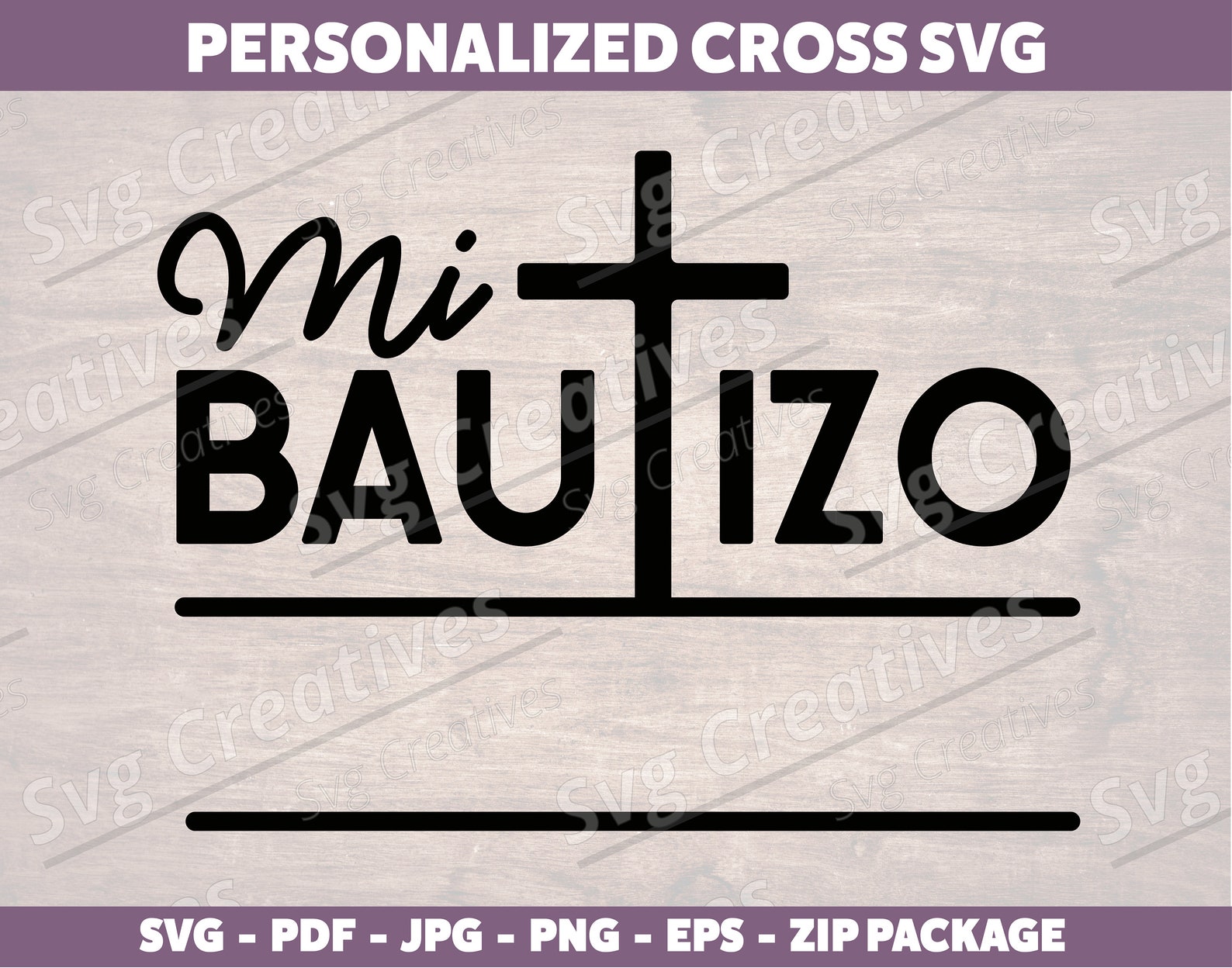 Mi Bautizo Svg Png Pdf Jpg Eps, Personalized Babtism Gifts, Pray Svg ...
