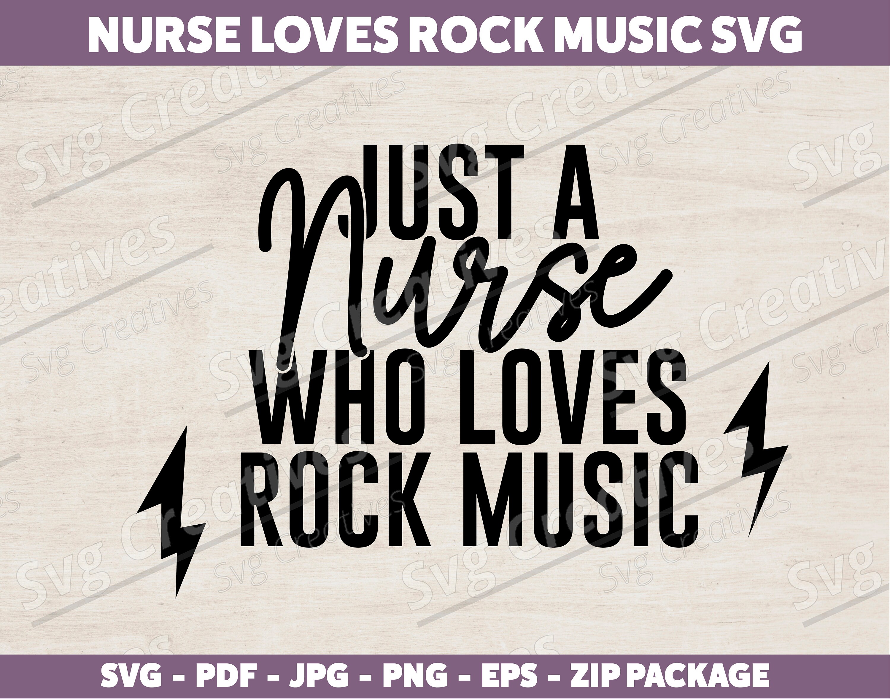 Nurse Rock SVG, PNG PDF Eps Jpg, Nurse Svg, Rock and Roll Nurse Svg ...