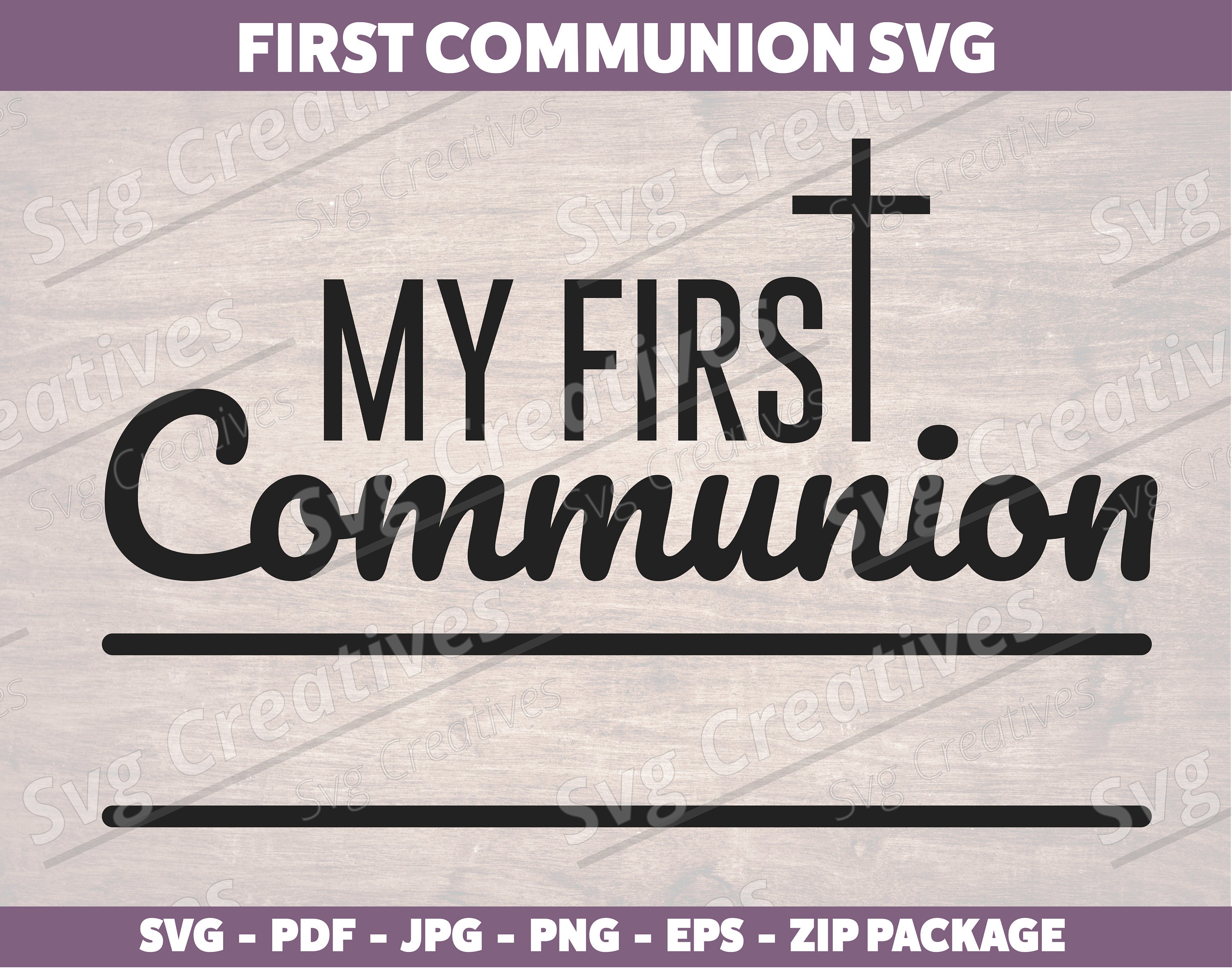First Communion SVG PNG Eps Jpg Pdf First Communion Custom - Etsy
