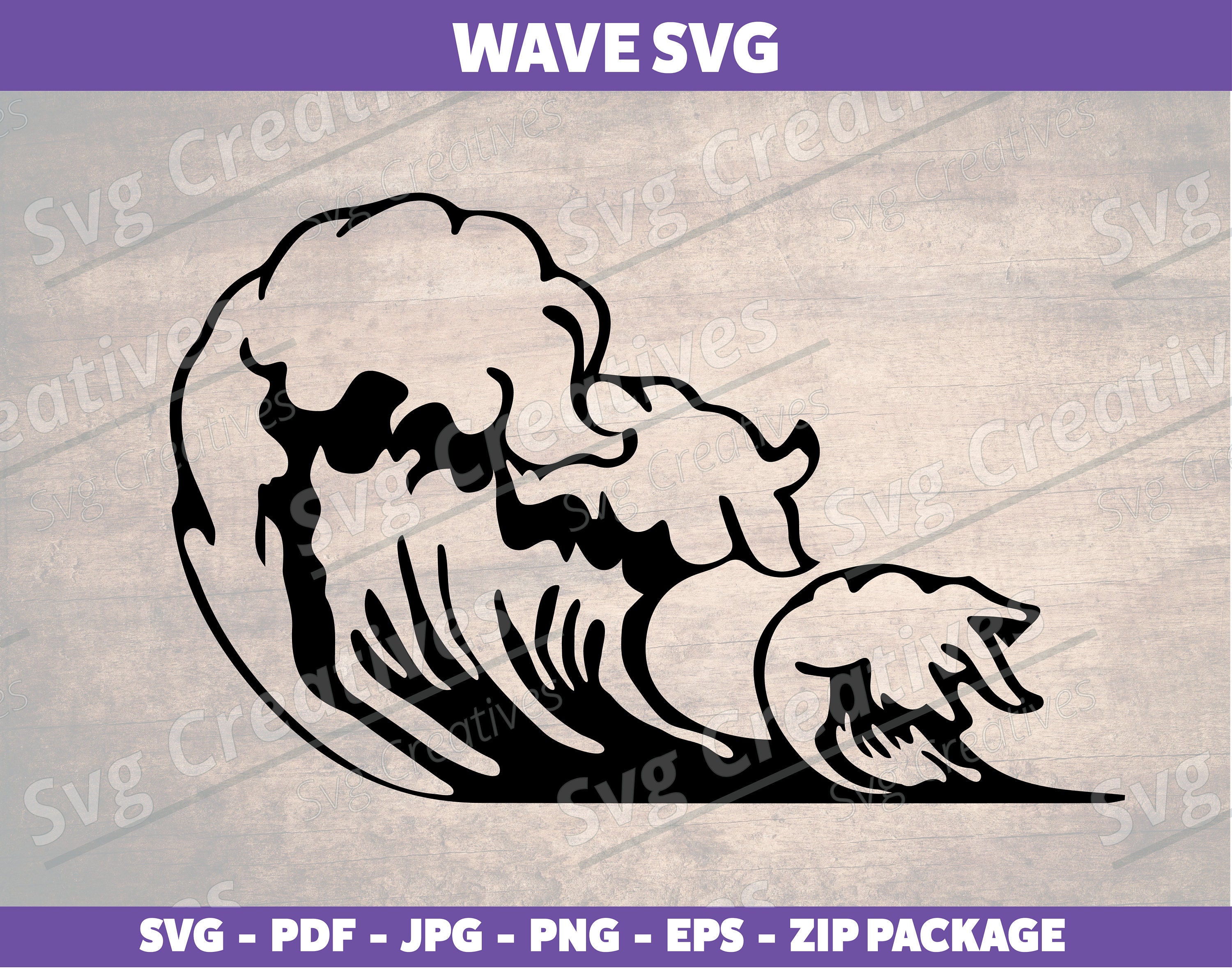 Big Wave SVG PNG PDF, Wave Svg, Ocean Wave Svg, Layered Wave Svg, Ocean ...