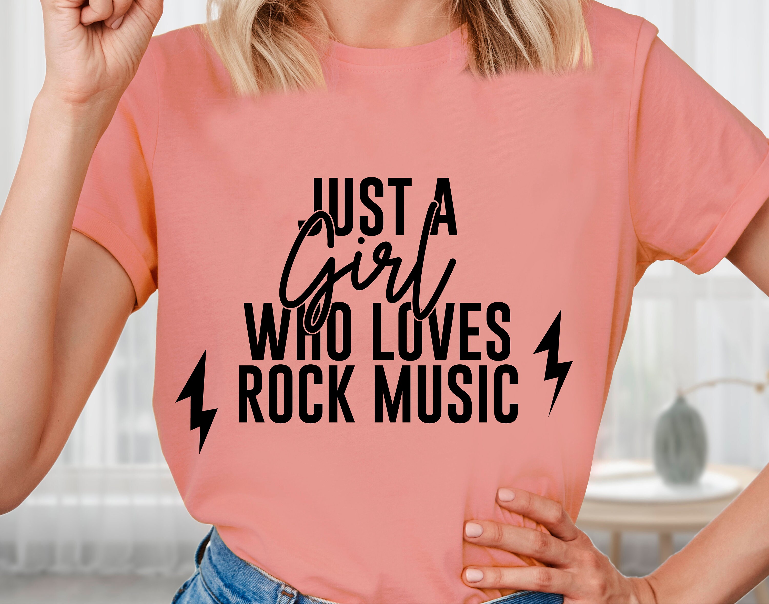 Girl Rock SVG, PNG PDF Eps Jpg, Girl Svg, Teacher Svg, Cool Girl Svg ...