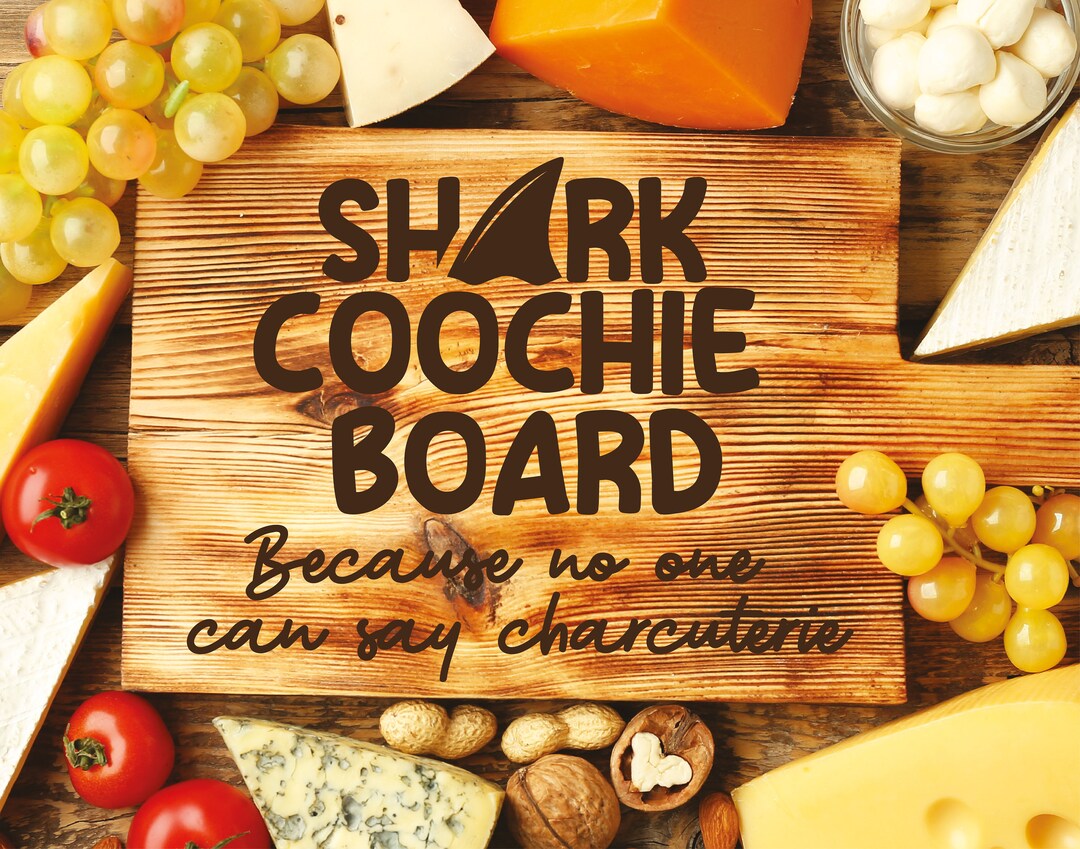 Shark Coochie Board SVG PNG, Charcuterie Board Svg, Cutting Board Svg ...