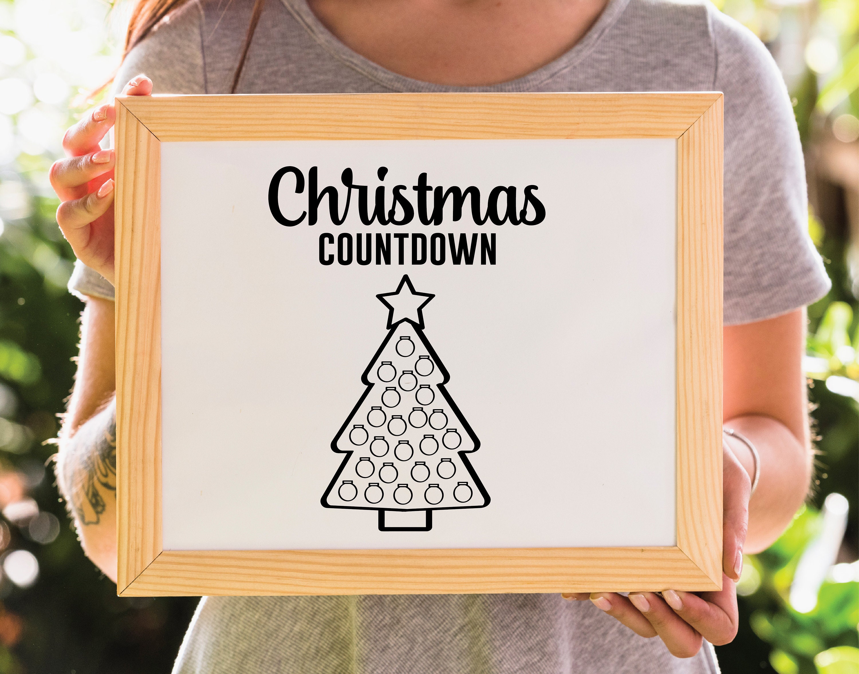 Christmas Tree Countdown Svg Png Svg, Christmas Countdown, Christmas ...