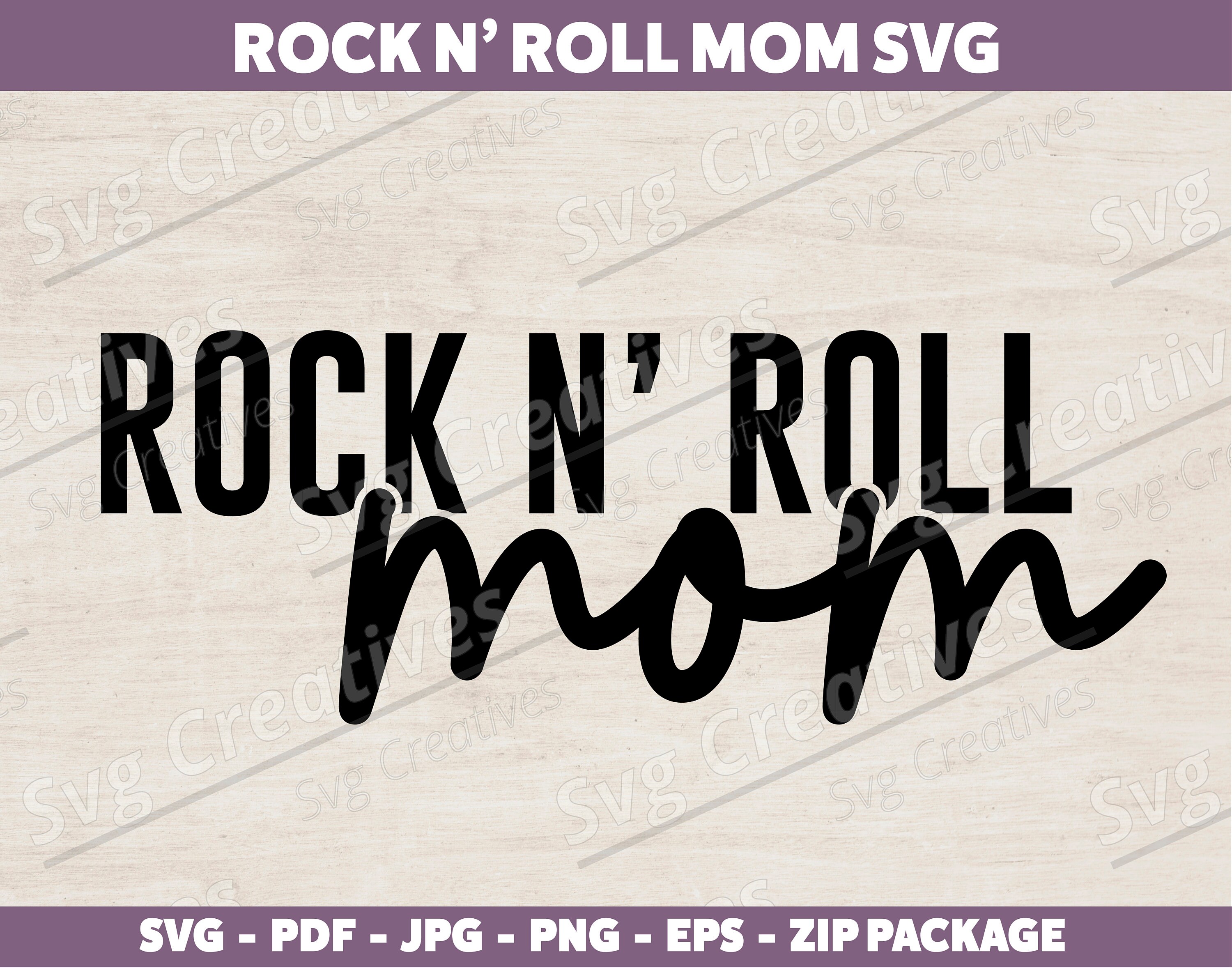 Rock Mom SVG PNG PDF Eps Jpg Girl Svg Cool Mom Svg Cool - Etsy