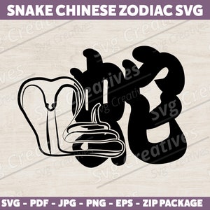 Snake Zodiac SVG PNG PDF Eps Jpg, Zodiac Animal Svg, Chinese New Year ...