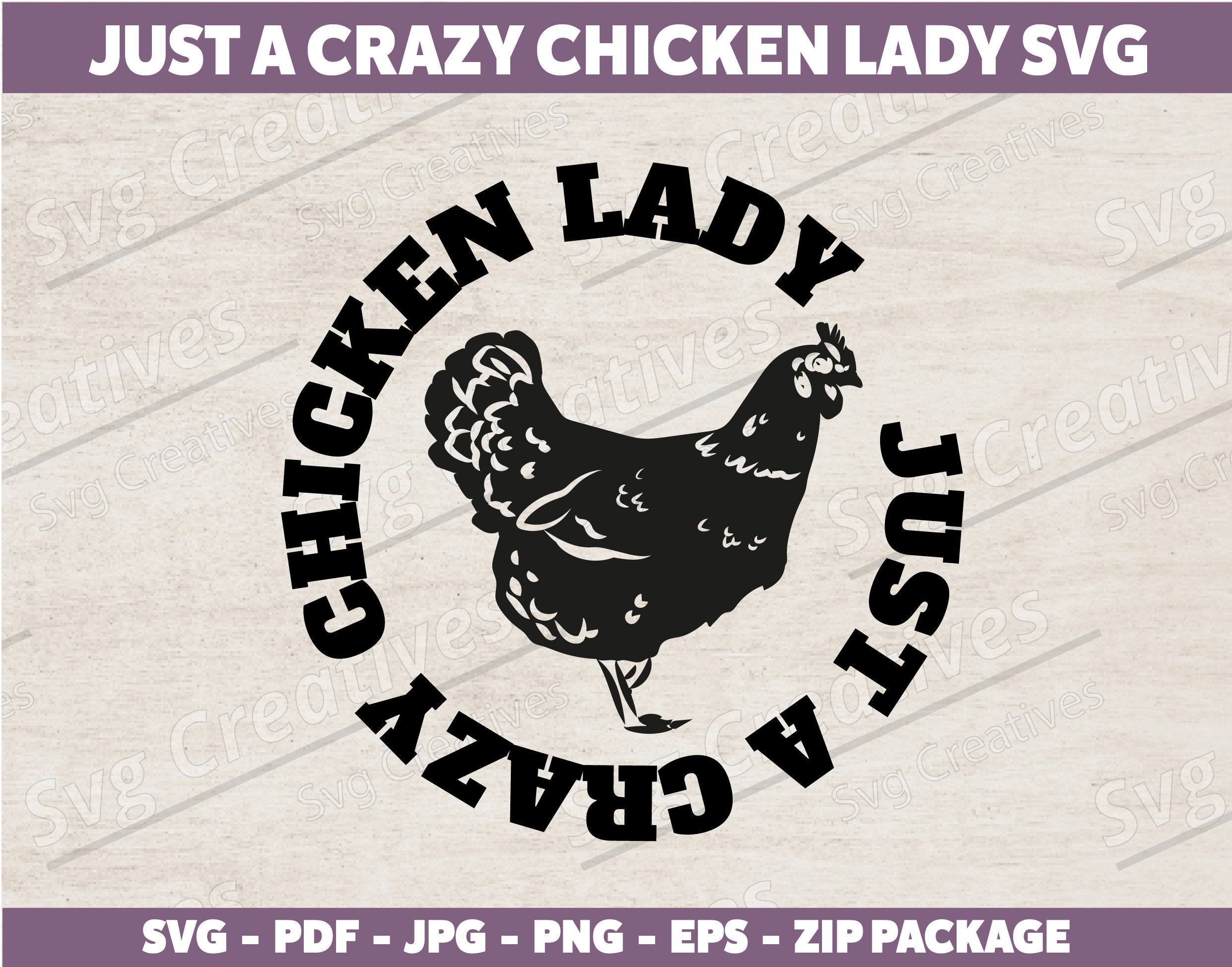 Chicken Lady SVG PNG PDF Eps Jpg, Farm Svg, Farm Animals Svg, Farm ...