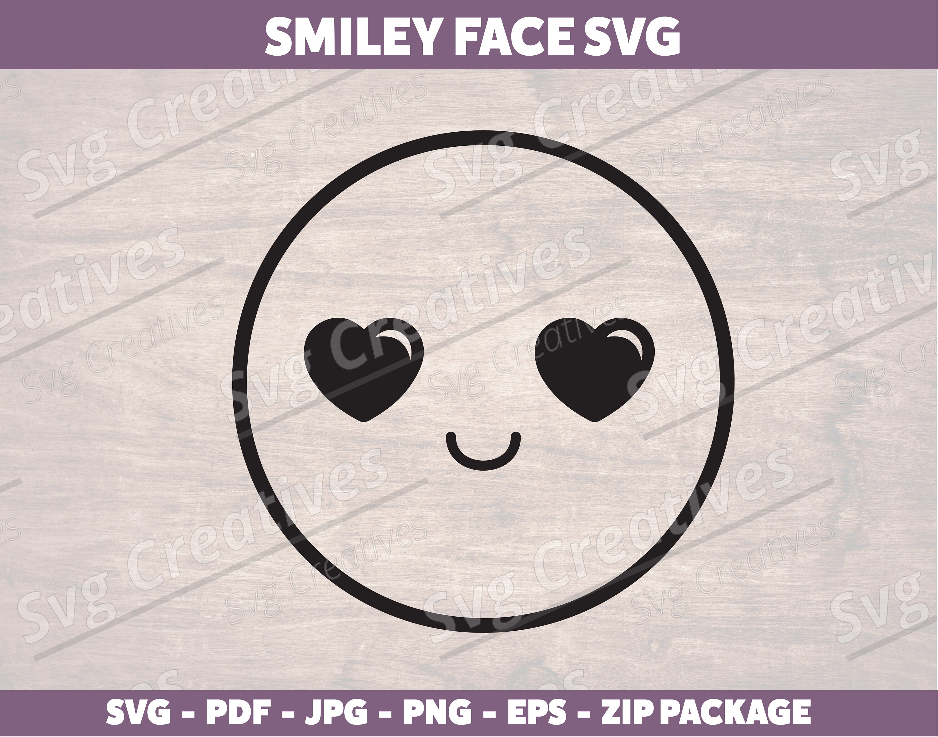 Smiley Face Svg Png Pdf Eps Jpg, Smiley Svg, Smile Svg, Happy Face Svg ...