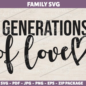 Generations of Love Svg Eps Pdf Png Jpg, Family Reunion Tree Svg ...