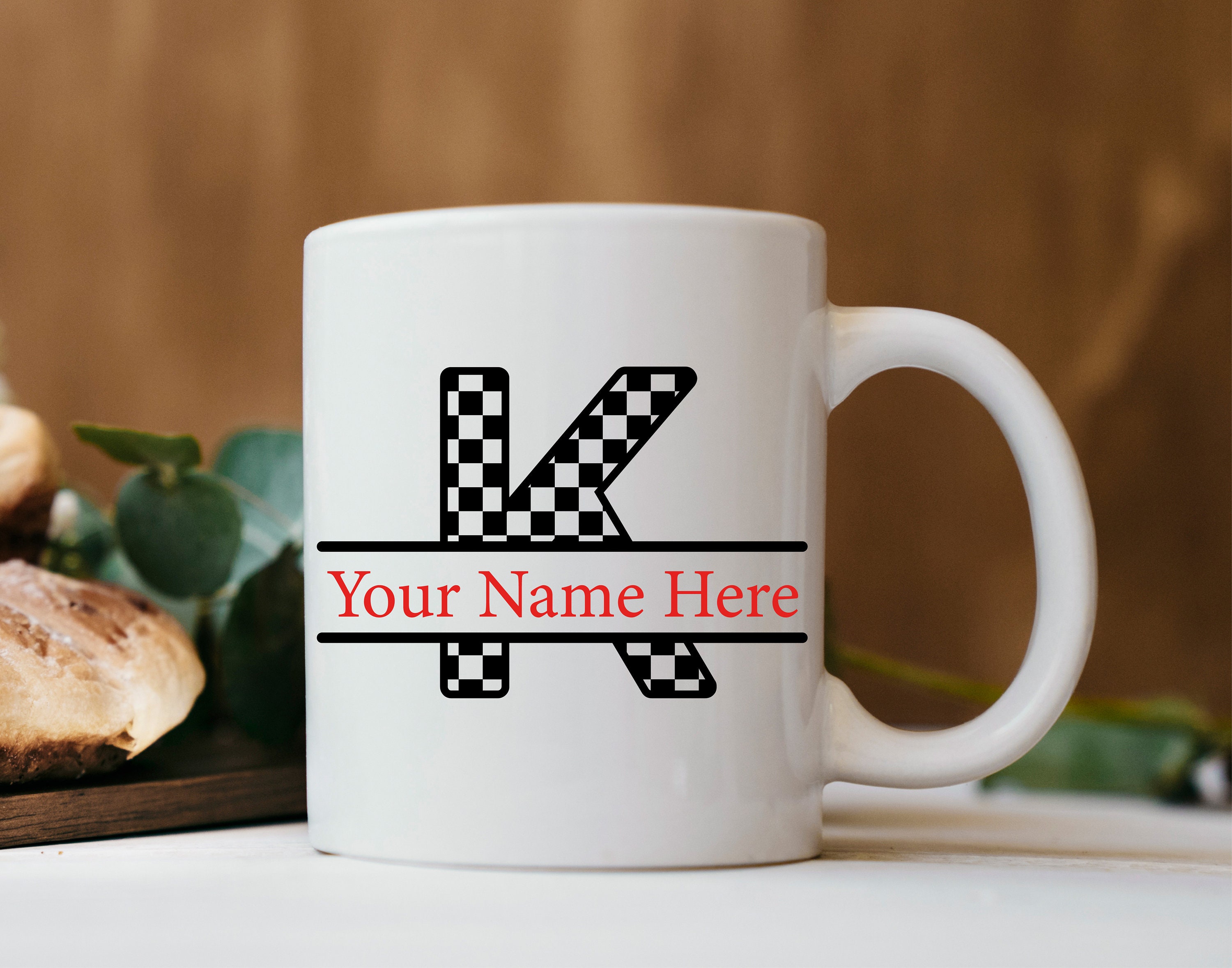 Checkered Split Monogram Alphabet Svg Png Eps, Checkered Block Letter ...