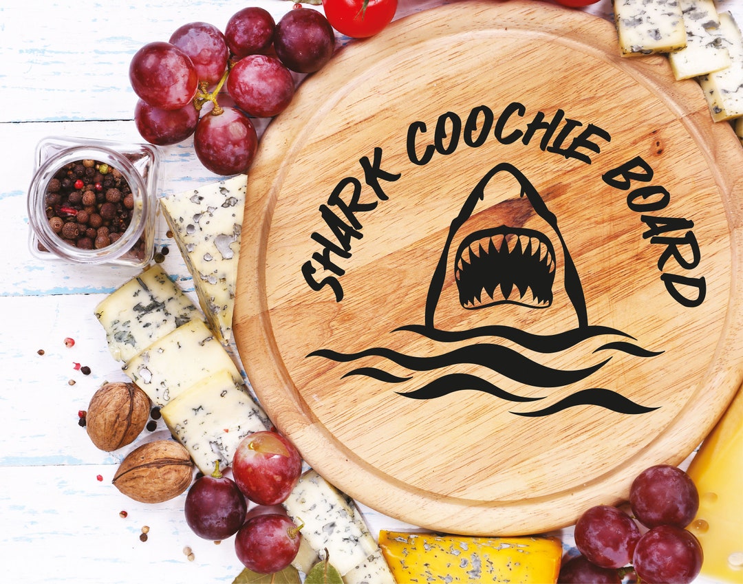Shark Coochie Board SVG PNG, Charcuterie Board Svg, Cutting Board Svg ...