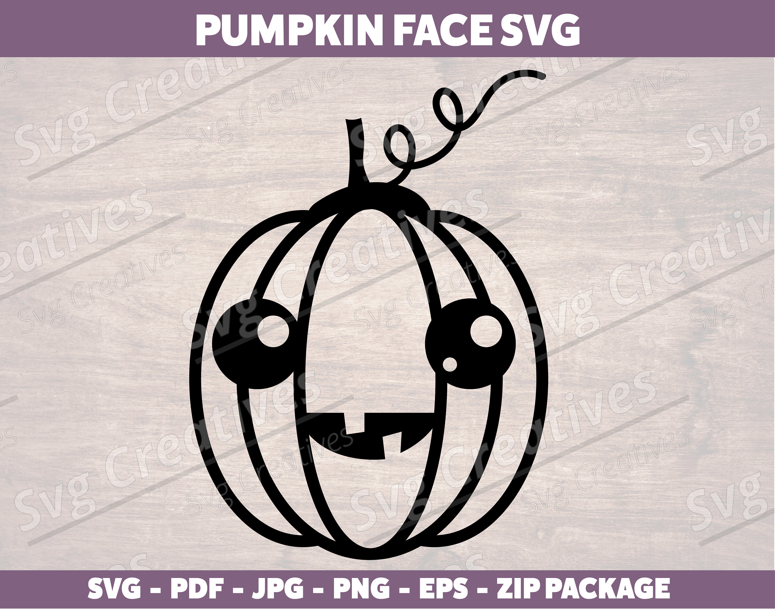 Cute Pumpkin Face Svg Png Pdf Eps Pdf Pumpkin Face Svg Jack - Etsy