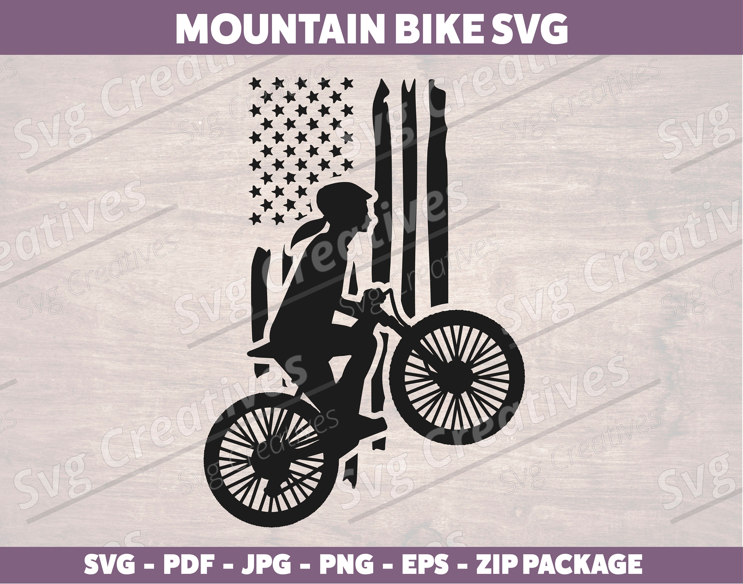 Mountain Bike Girl Svg Eps Pdf Png Jpg, Wheeler Rider Svg, MTB Svg ...